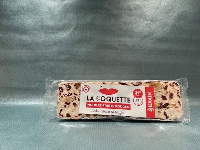 La Coquette barre nougat fruits rouges 100g
